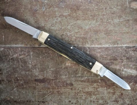 Two Blade Mosley Knife – Stag | Michael May Knives
